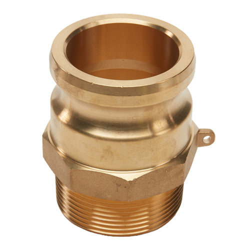 Brass 2 1/2" Male Camlock Fitting x 2 1/2" Male Pipe Thread (USA) – CamlockDirect