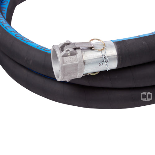 Black 3" x 15' Camlock / Threaded Suction Hose – CamlockDirect