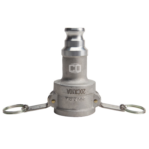 Aluminum 2" Female Camlock Fitting x 1" Male Camlock Fitting (USA ...