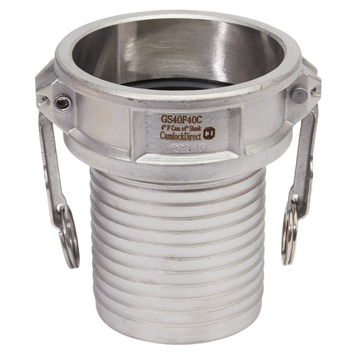 Stainless Steel 4" Female Camlock Fitting x 4" Hose Shank – CamlockDirect