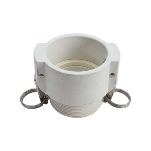 White 3" Food Grade Polypropylene Male Safety Bump Plug – CamlockDirect