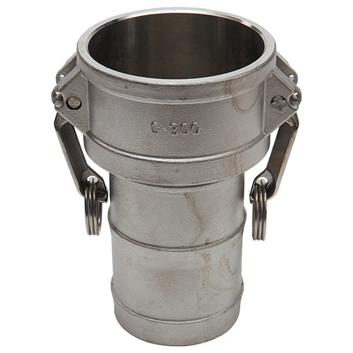 Stainless Steel 3" Female Camlock Fitting x 3" Hose Shank (USA ...